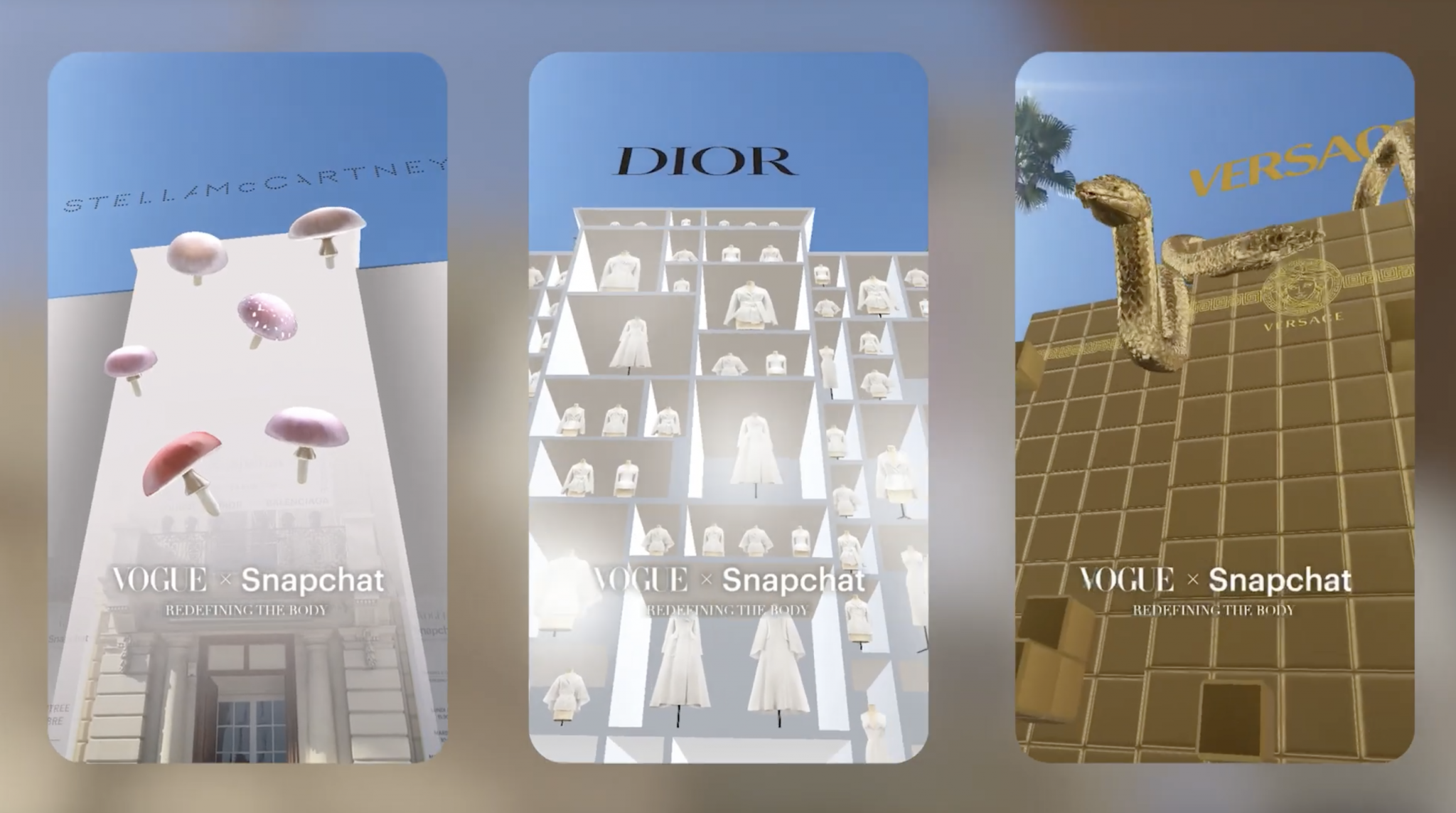 Vogue x Snapchat AR互动时装展，将时尚带入生活 - Kivicube Blog - 弥知科技官方博客